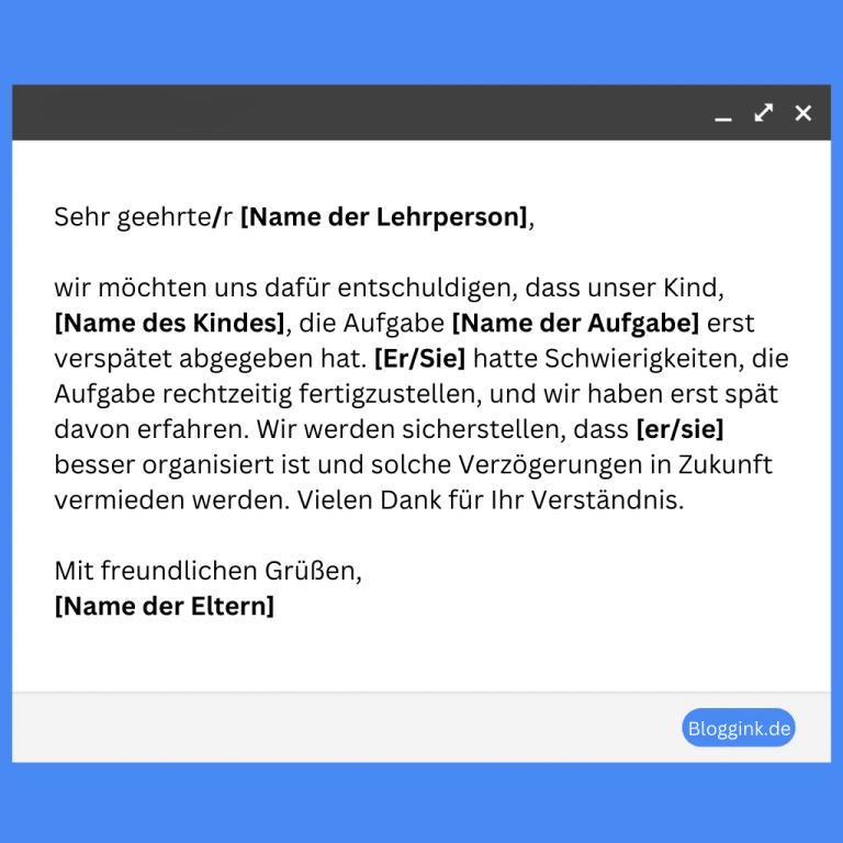 Entschuldigung für die Schule | Vorlage und Beispiele | Kostenlos ...